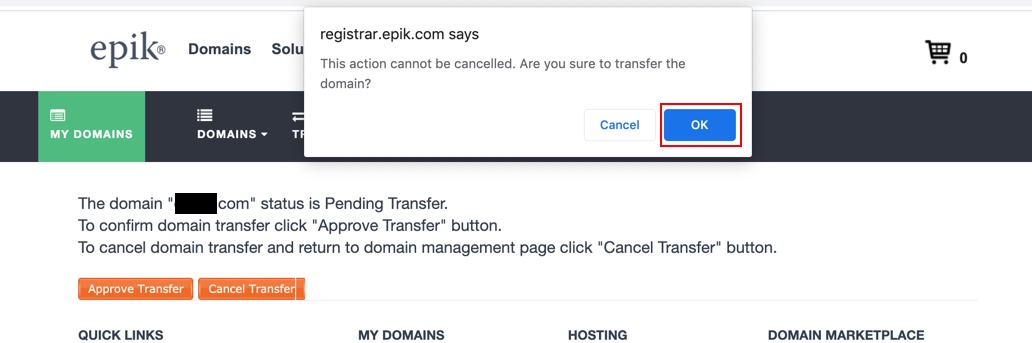 How to prepare a domain name for transfer in Epik – Brandpa – sellers